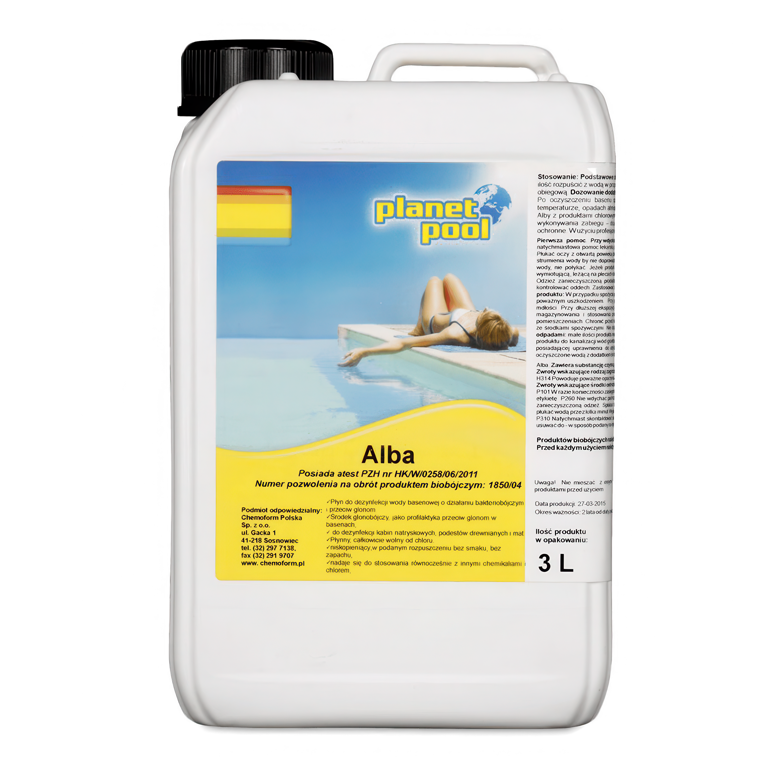 Płyn do basenu na glony Chemaform Alba 3l - Focus Garden