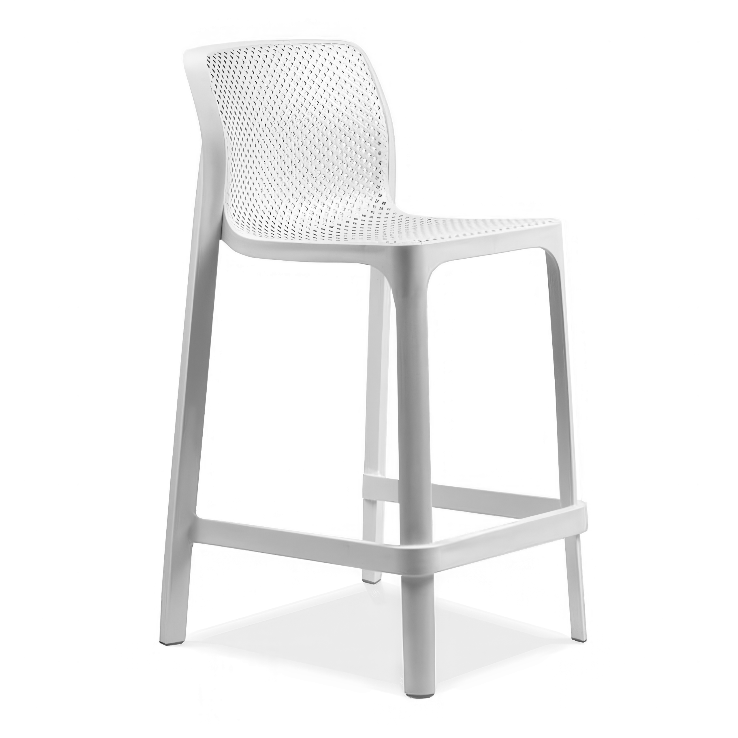 Hoker Nardi Net Stool Mini Bianco, krzesła i fotele ogrodowe w Focusgarden.pl