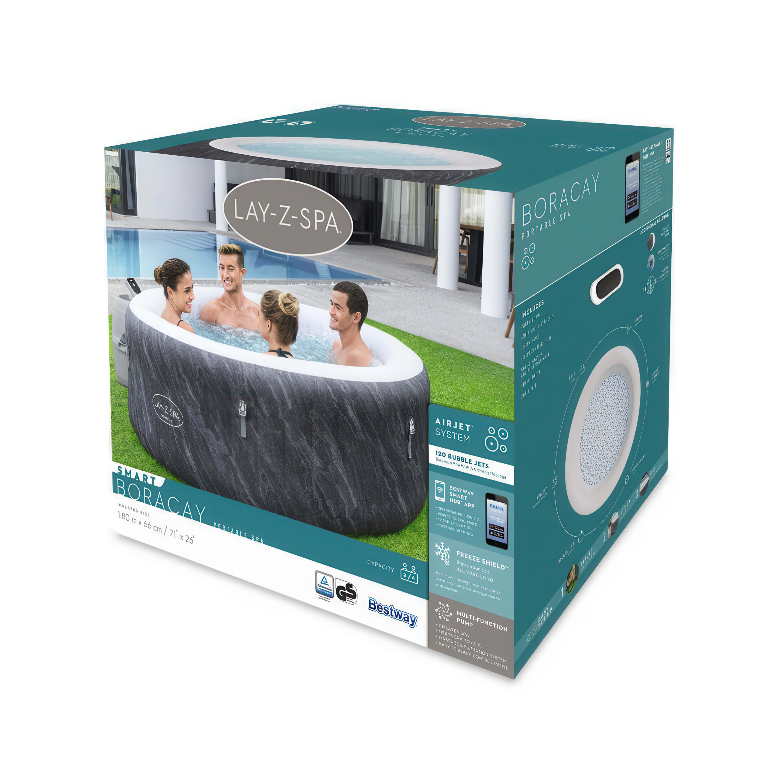 Jacuzzi BORACAY dmuchane 4-osobowe średnica 1,8m Bestway