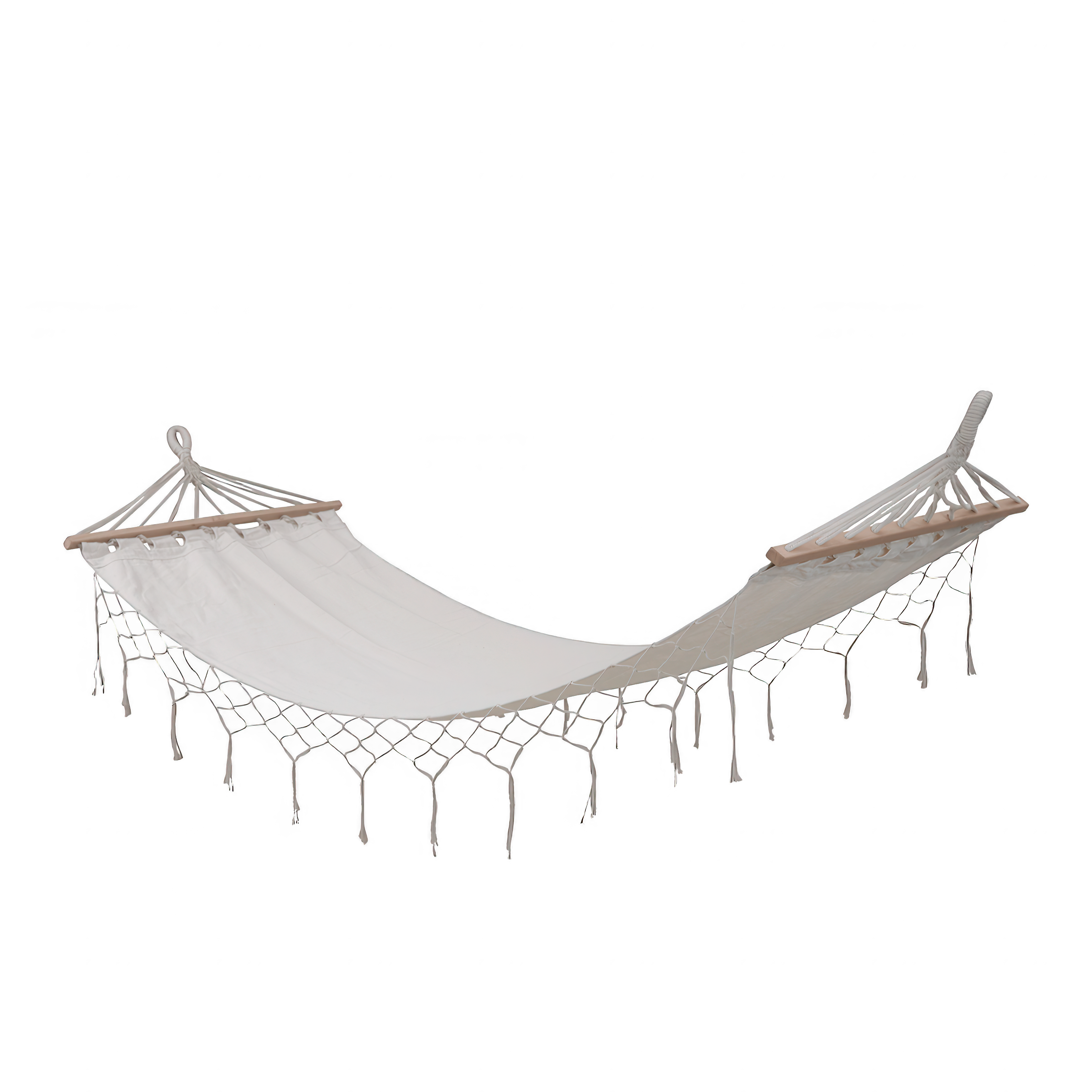 Beżowy boho hamak ogrodowy Hawaii - Focus Garden