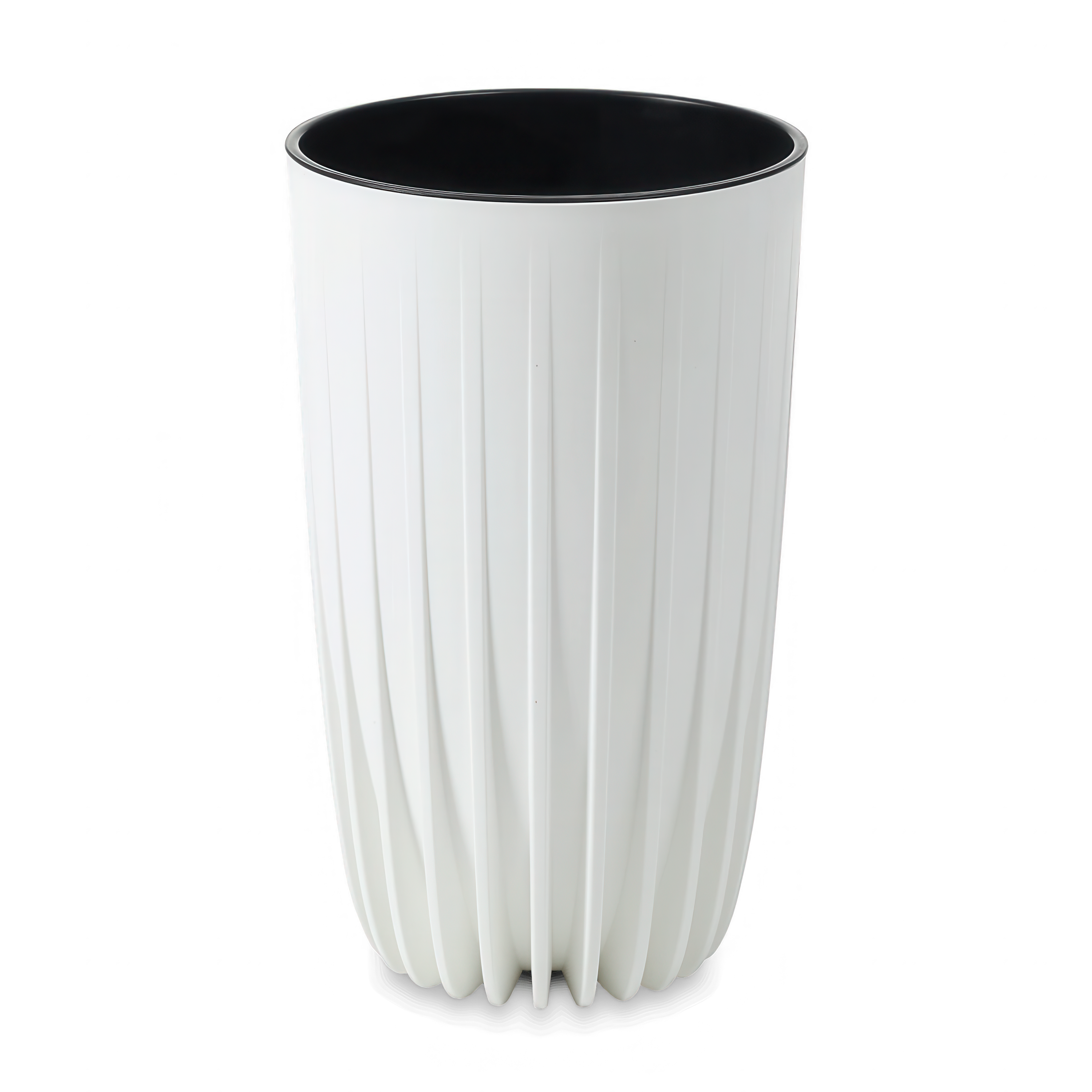 Wysoka doniczka Mico Eco recycled 30cm biała - Focusgarden