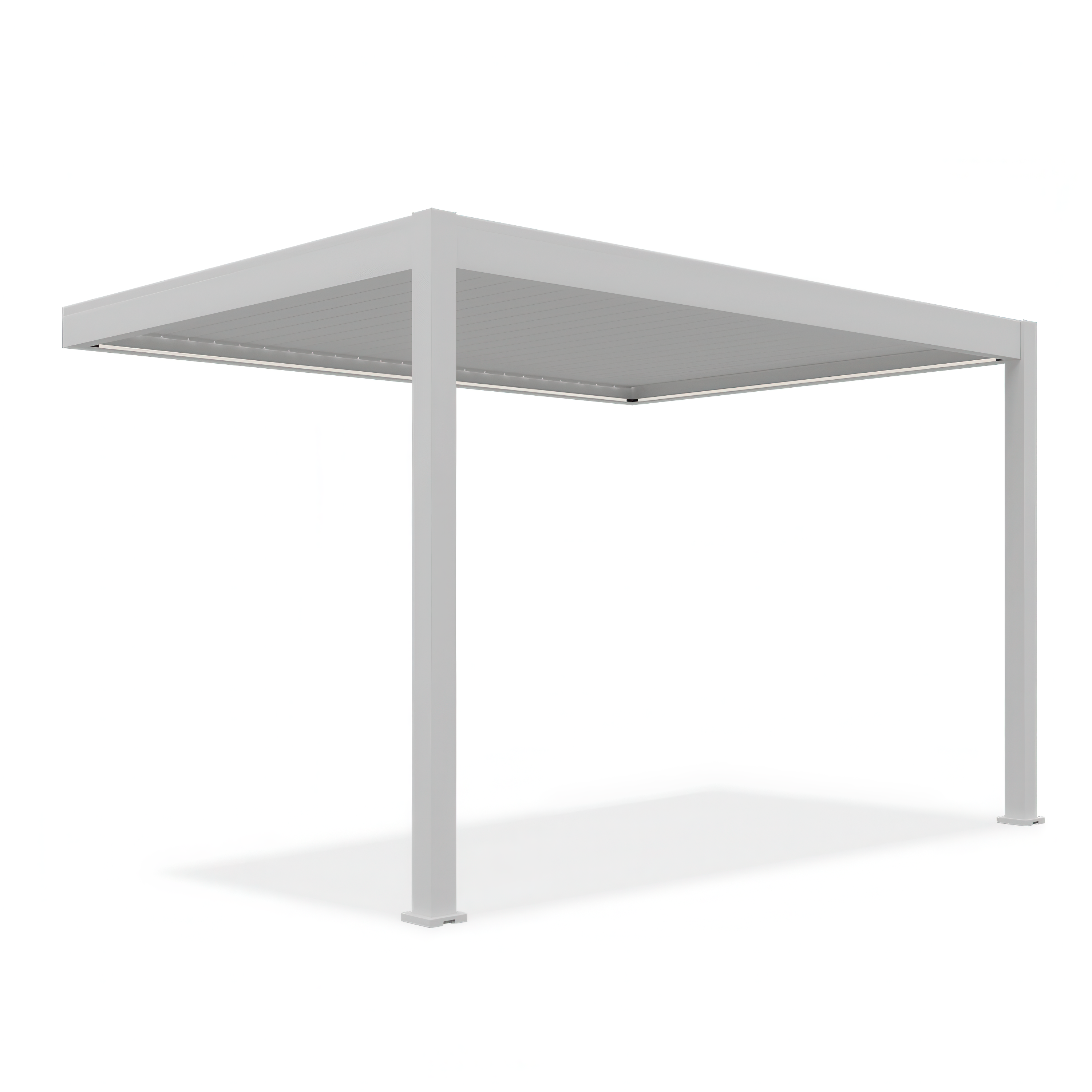 Pergola LED 3x4 Gutroof ELEGANCE WALL AUTOMATIC White